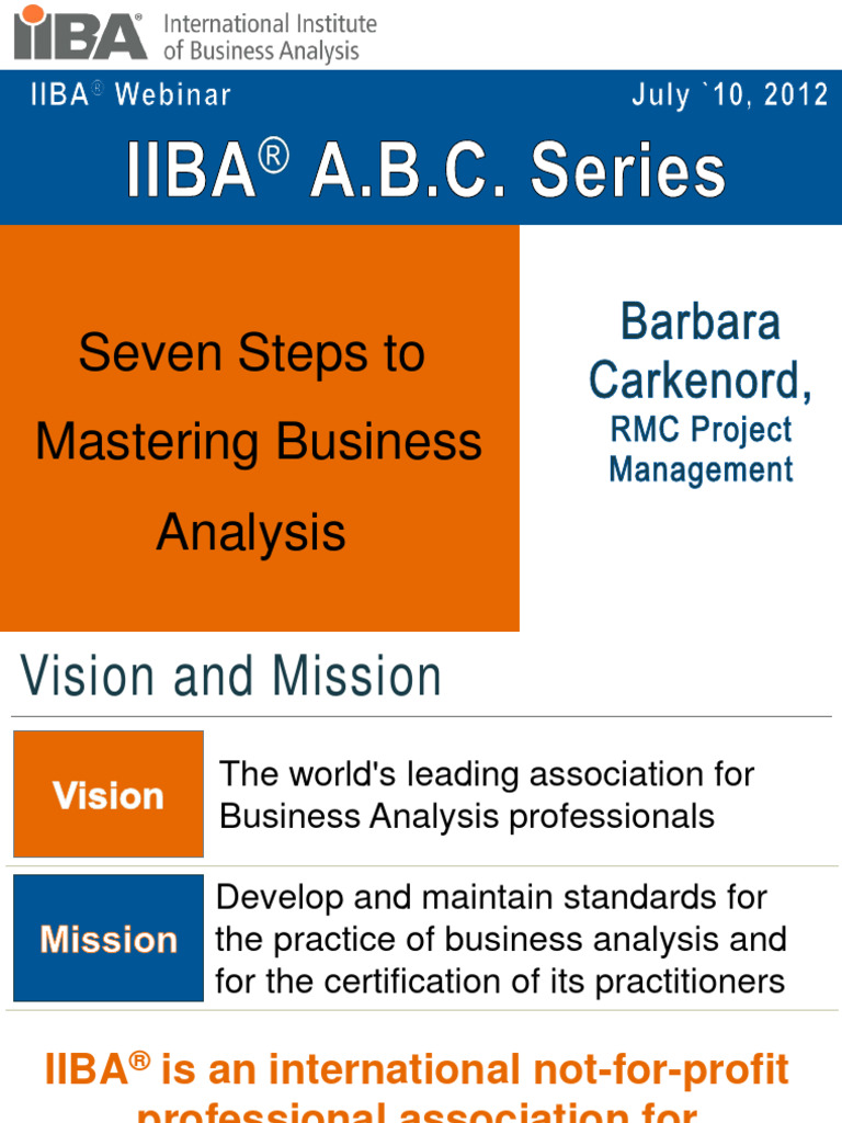 Seven Steps To Mastering Business Analysis | PDF | Business Analysis ...