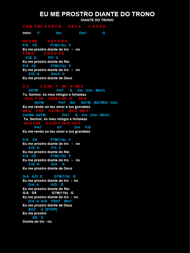 Eu Me Prosto Diante Do Trono | PDF