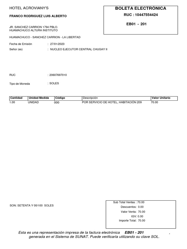 Boleta-10447554424-EB01-201 HOSPEDAJE NEC | PDF
