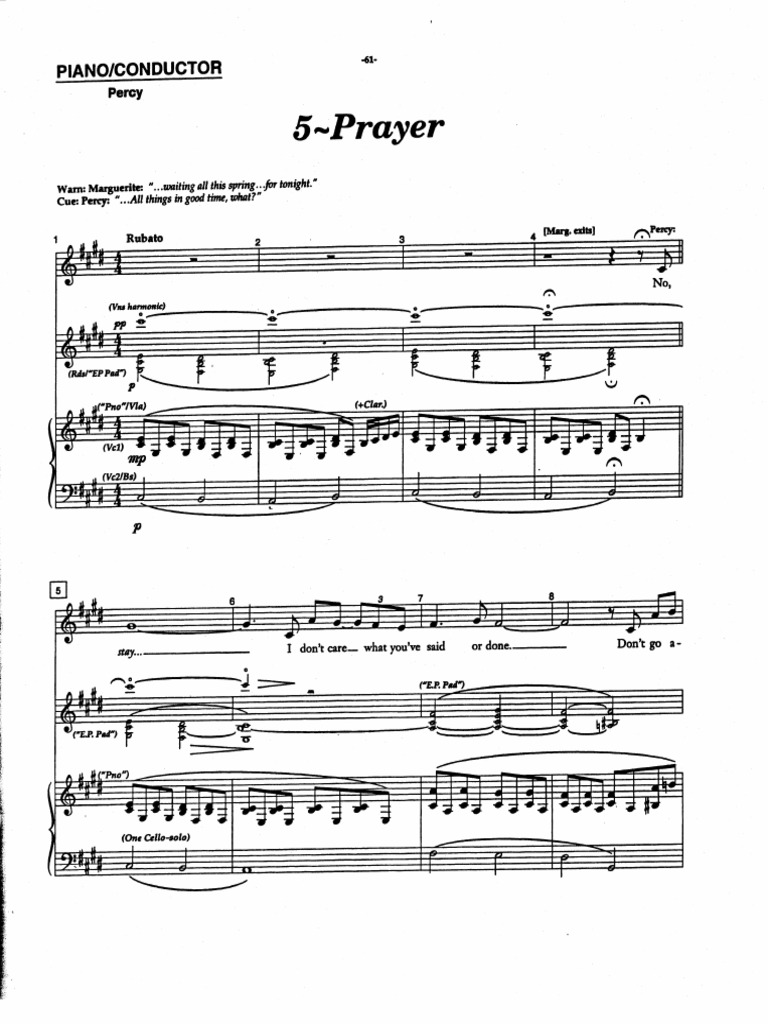 Prayer - Scarlet Pimpernel | PDF