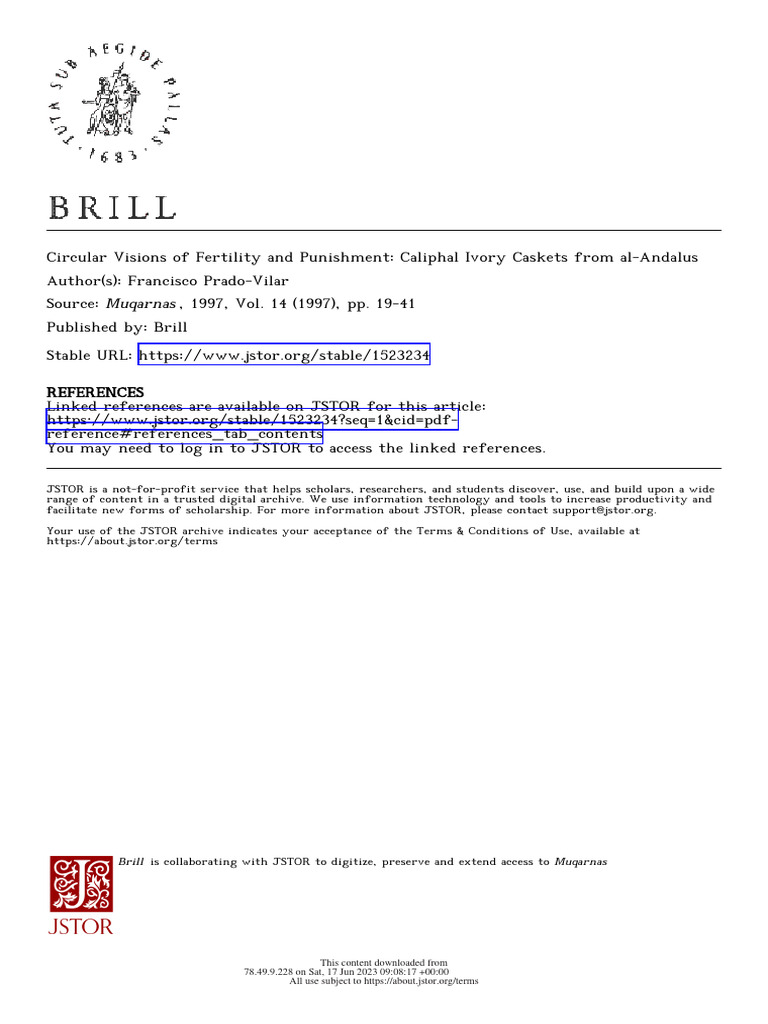 Circular Visions of Fertility and Punishment: Caliphal Ivory Caskets ...