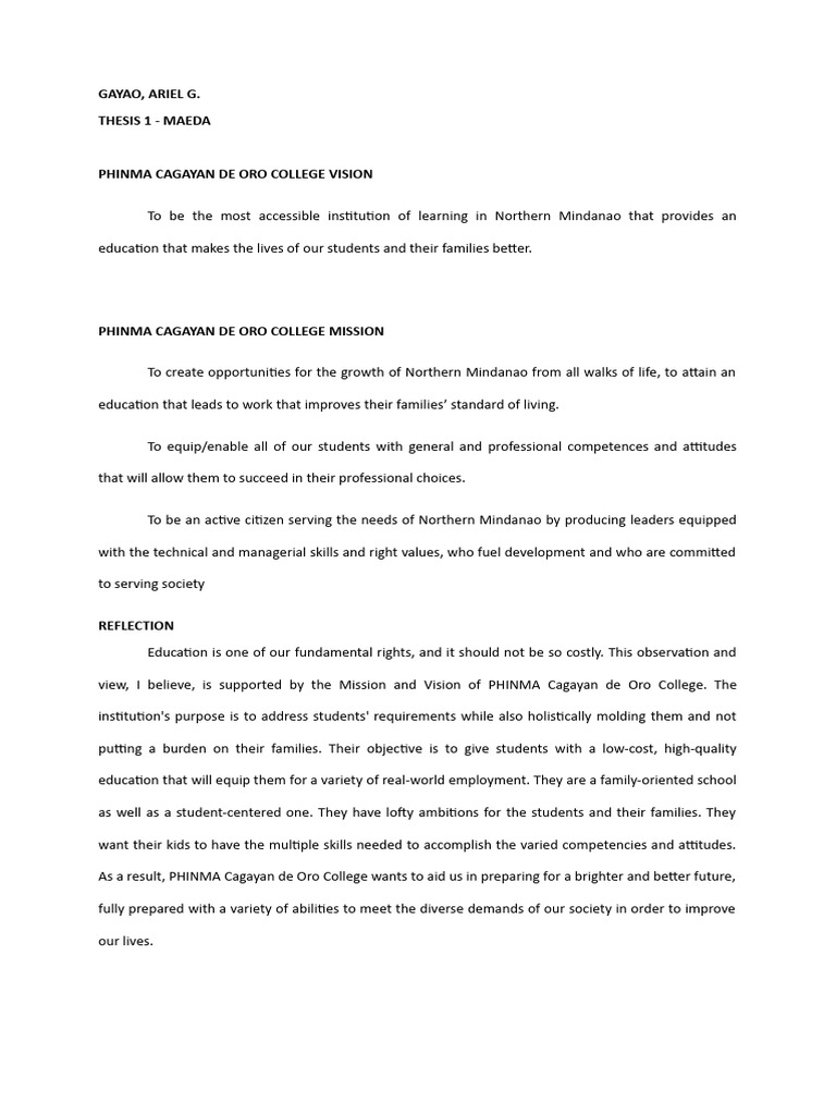 Reflection FINAL | PDF