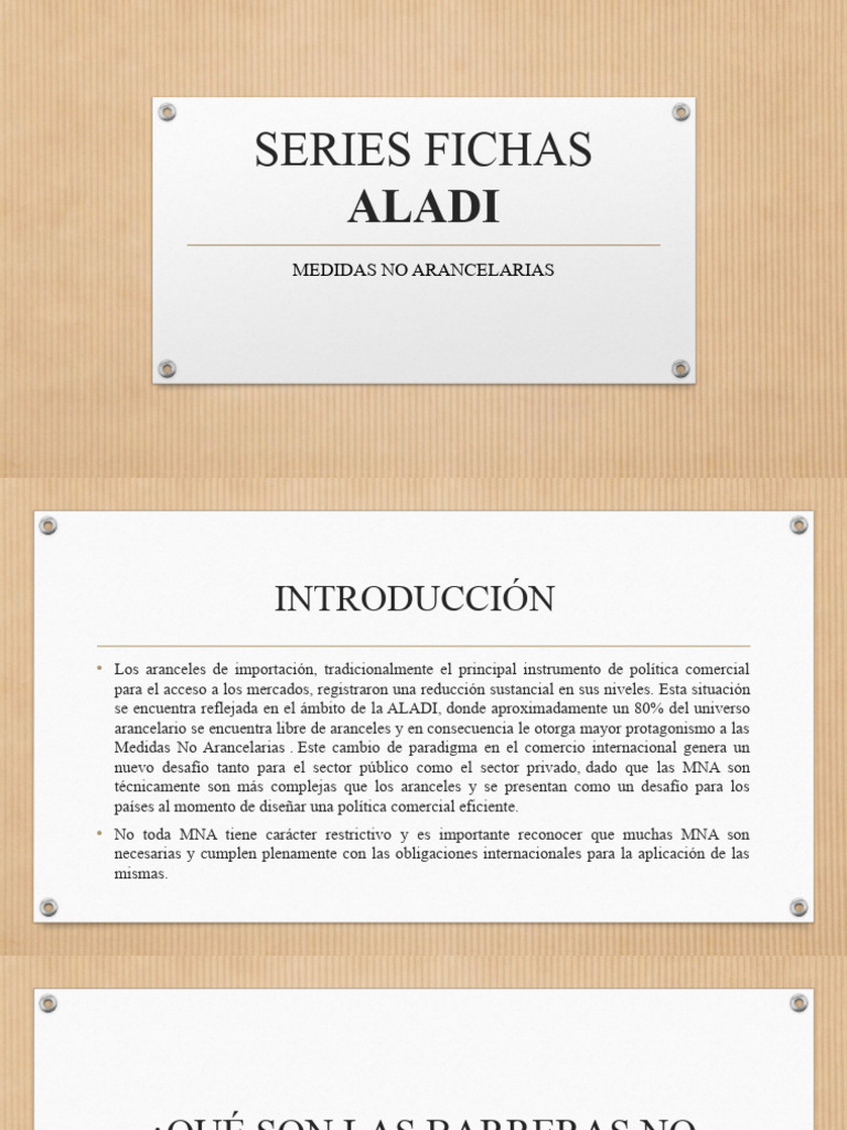 Series Fichas Aladi | PDF | Arancel | Barreras no arancelarias al comercio
