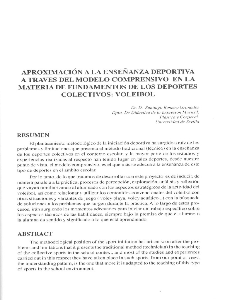 Aproximacion A La Ense Anza Deportiva | PDF