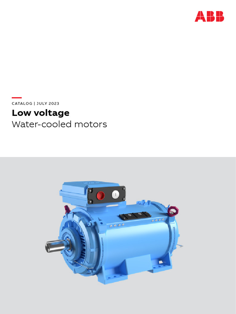 ABB Low Voltage Water-Cooled Motors | PDF | Electric Motor | Pump
