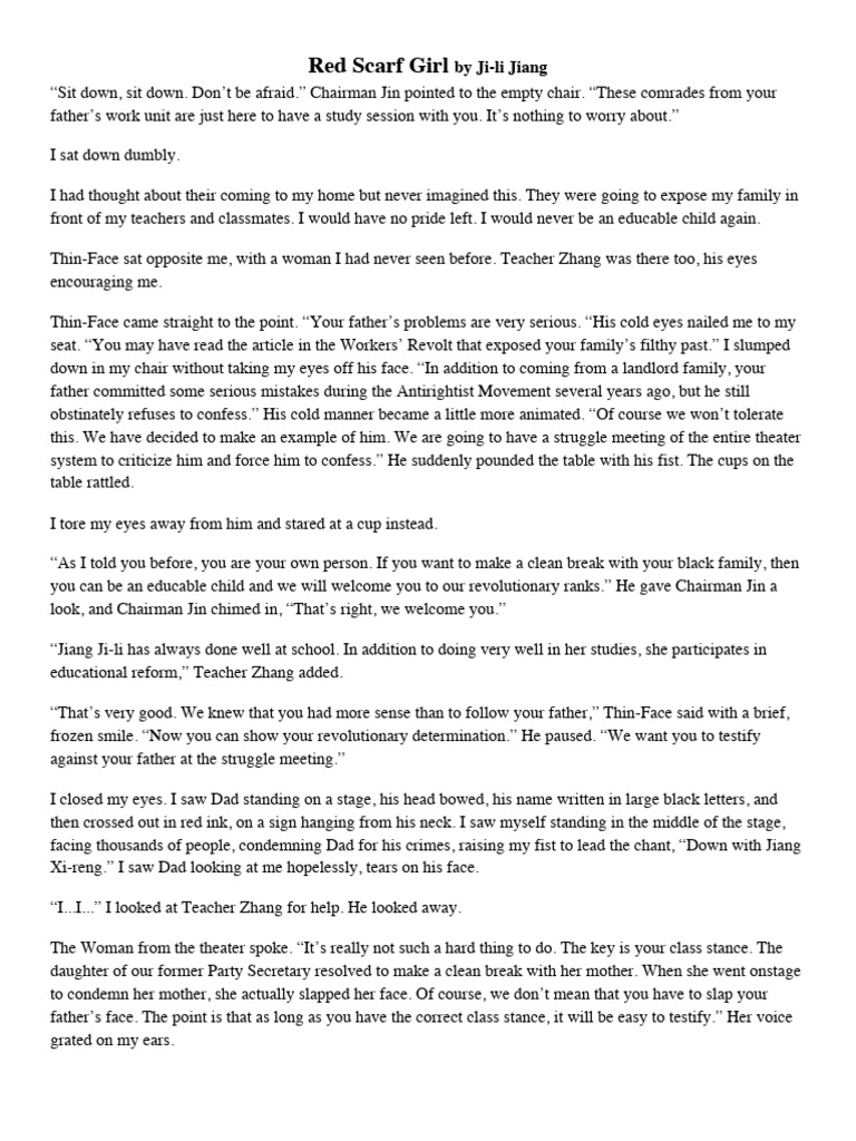 Red Scarf Girl 3 | PDF | Mao Zedong