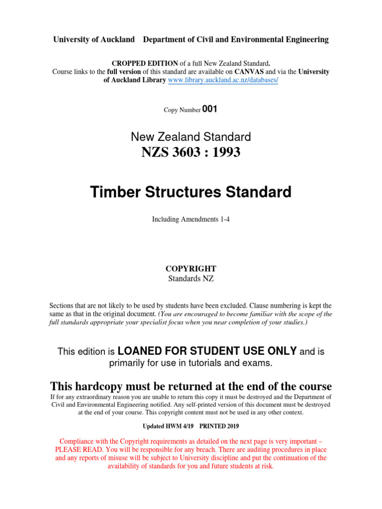 Timber Structures Standard 3603 2019 | PDF | Strength Of Materials ...