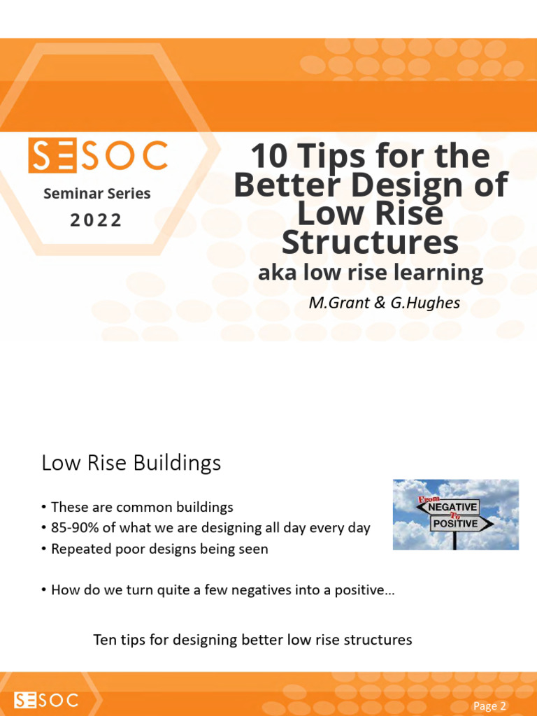 SESOC - Tips For The Better Design of Low Rise | PDF | Framing ...