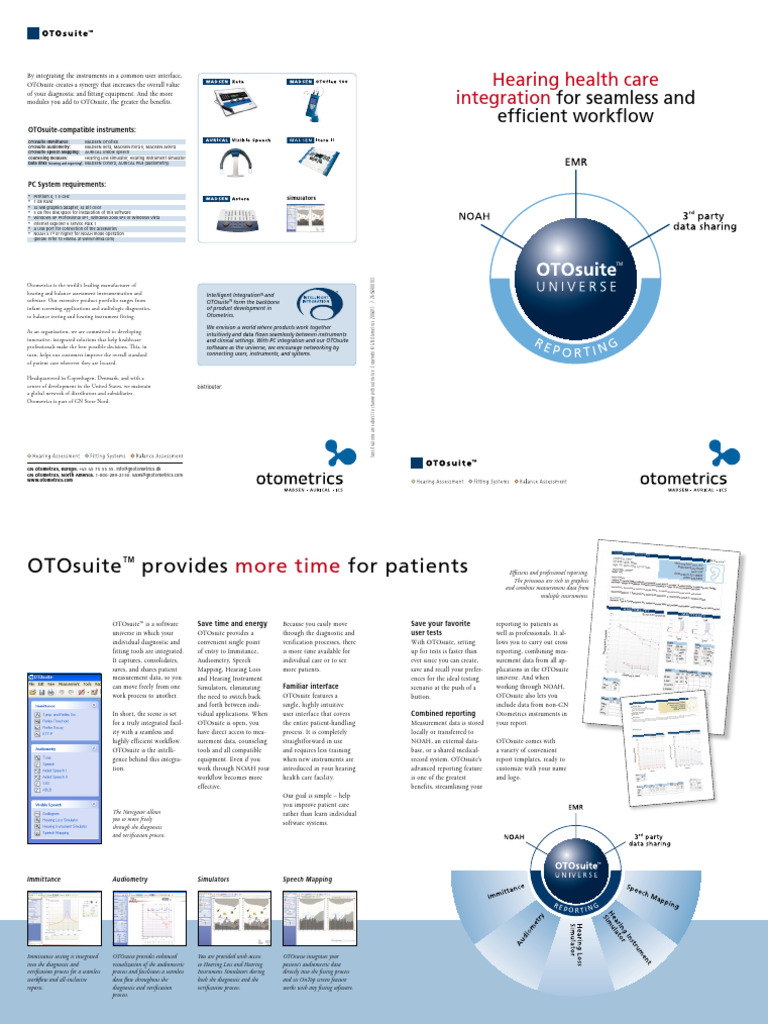 Otosuite Brochure | PDF | Simulation | Windows Vista