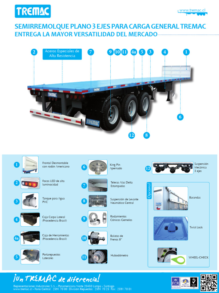 Rampla Tremac | PDF | Vehículos de ruedas | Transporte