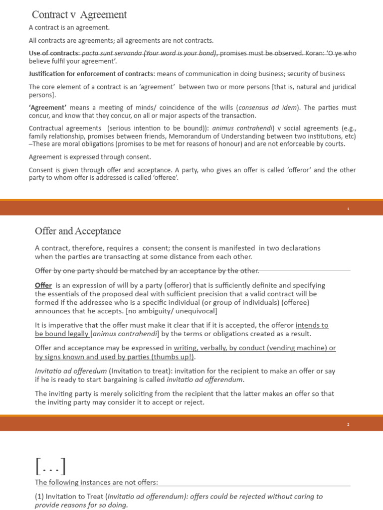 Law251 - Contract - Offer and Acceptance | PDF | Offer And Acceptance ...