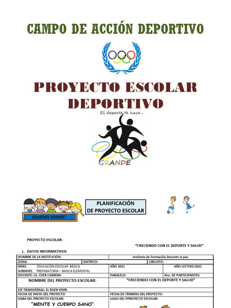 Proyecto - Deportivo | PDF | Asociación de Futbol | Deportes
