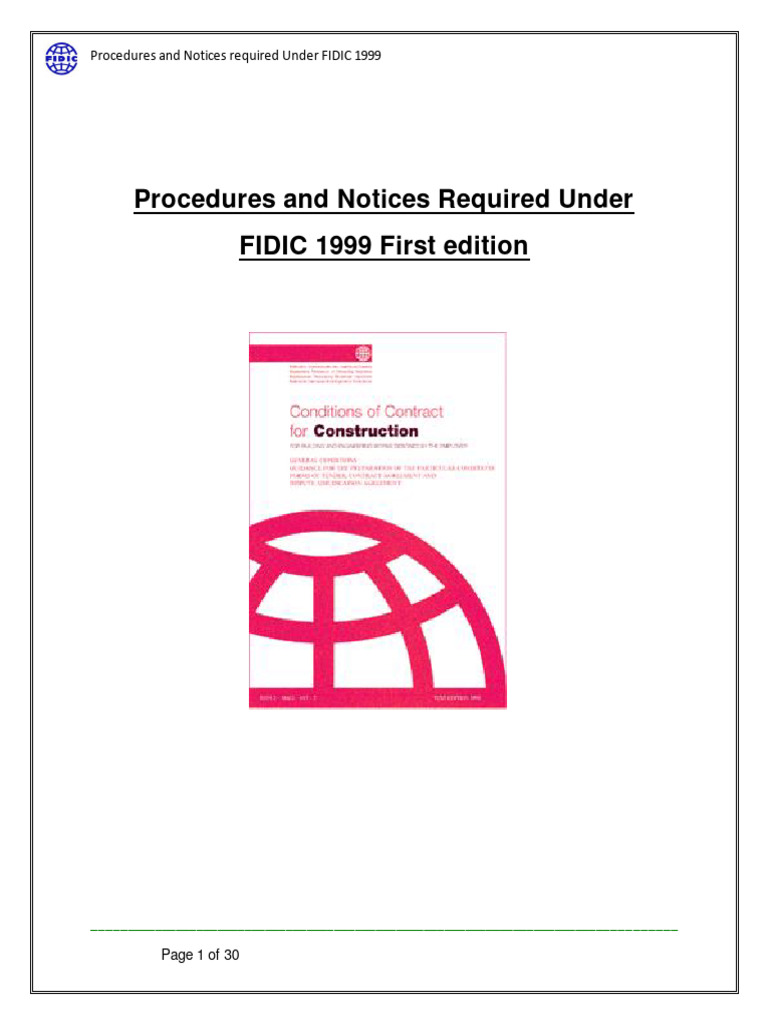 Flow Chart Under Fidic 1999 | PDF | Justice | Crime & Violence