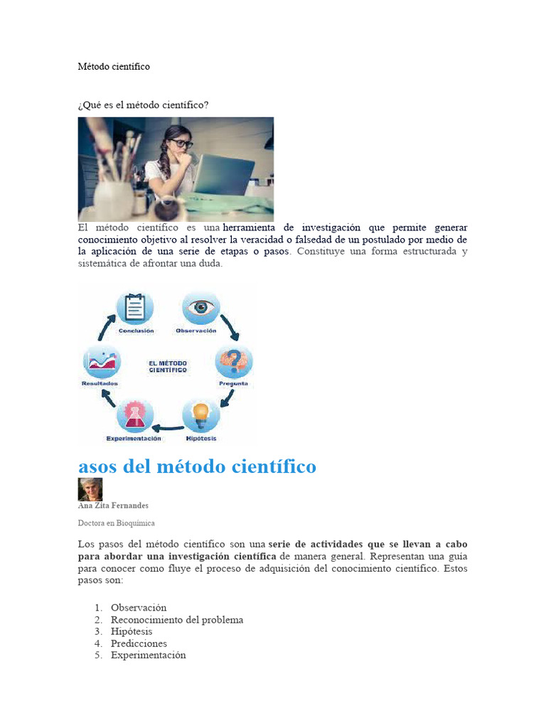 Método Científico | PDF | Exactitud y precisión | Medición