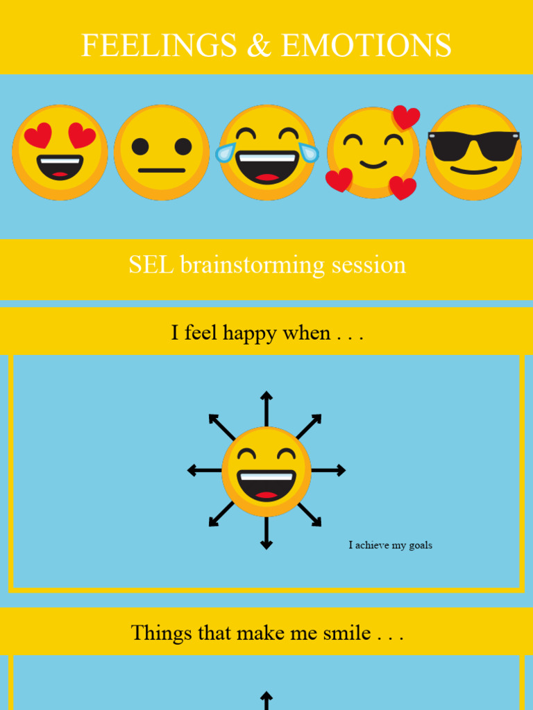 SEL Emoji Feelings Brainstorm Presentation | PDF