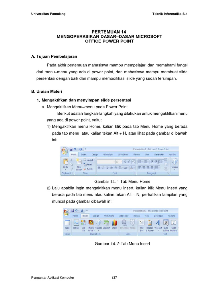 Tpl0243 14 Mengoperasikan Dasar Dasar Microsoft Office Power Point Pdf