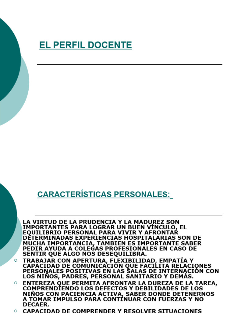El Perfil Docente | PDF