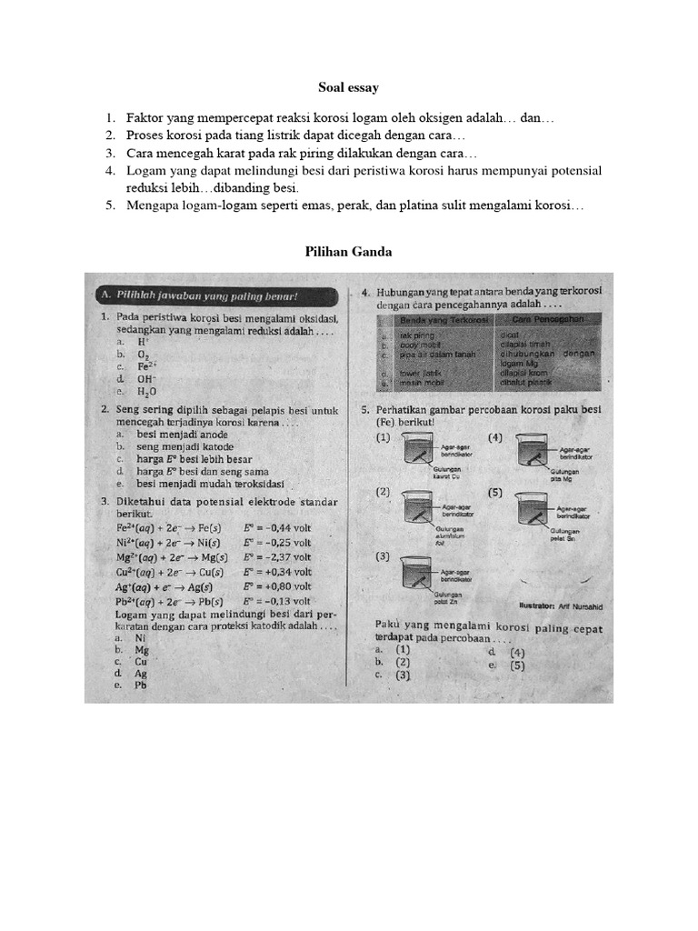 Soal Ujian Korosi | PDF | Teknologi & Rekayasa