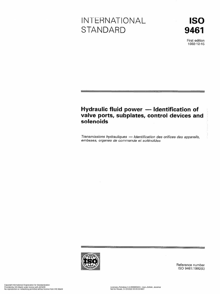 Iso 9461 | PDF | International Organization For Standardization | Valve