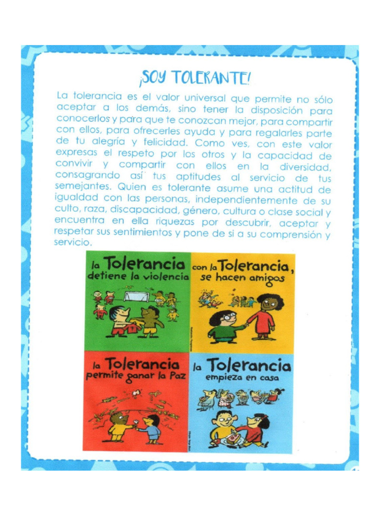 Texto La Tolerancia. | PDF