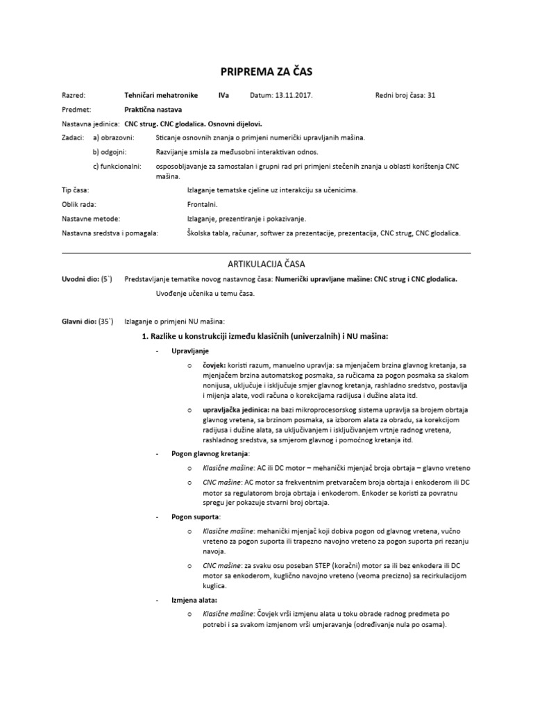 Priprema za čas 31-33 | PDF