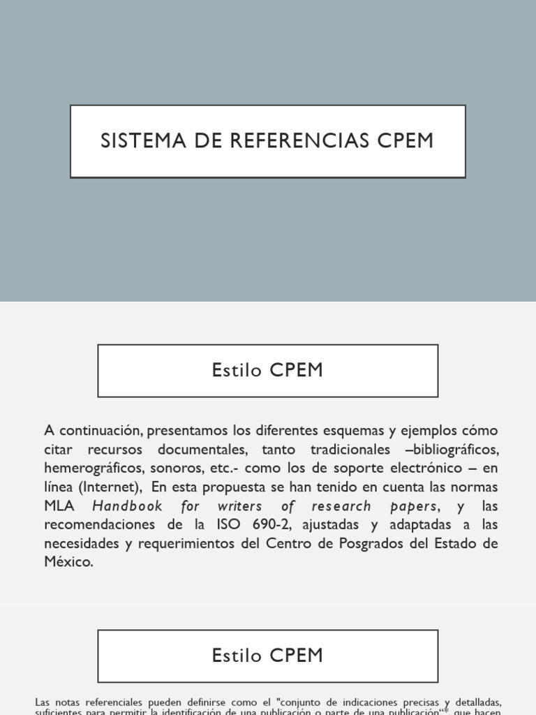 Sistema de Referencia CPEM | PDF | Comunicación escrita