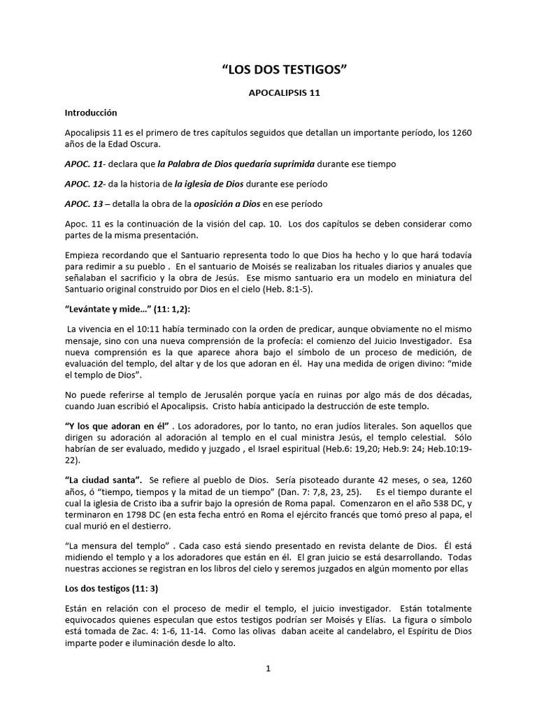 Apoc.11 | PDF | Biblia | Jesús
