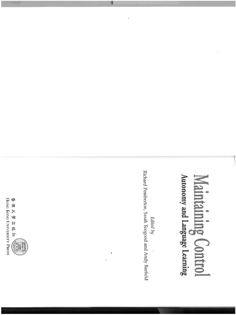 Maintaining Control - Autonomy and Lang. Learning | PDF