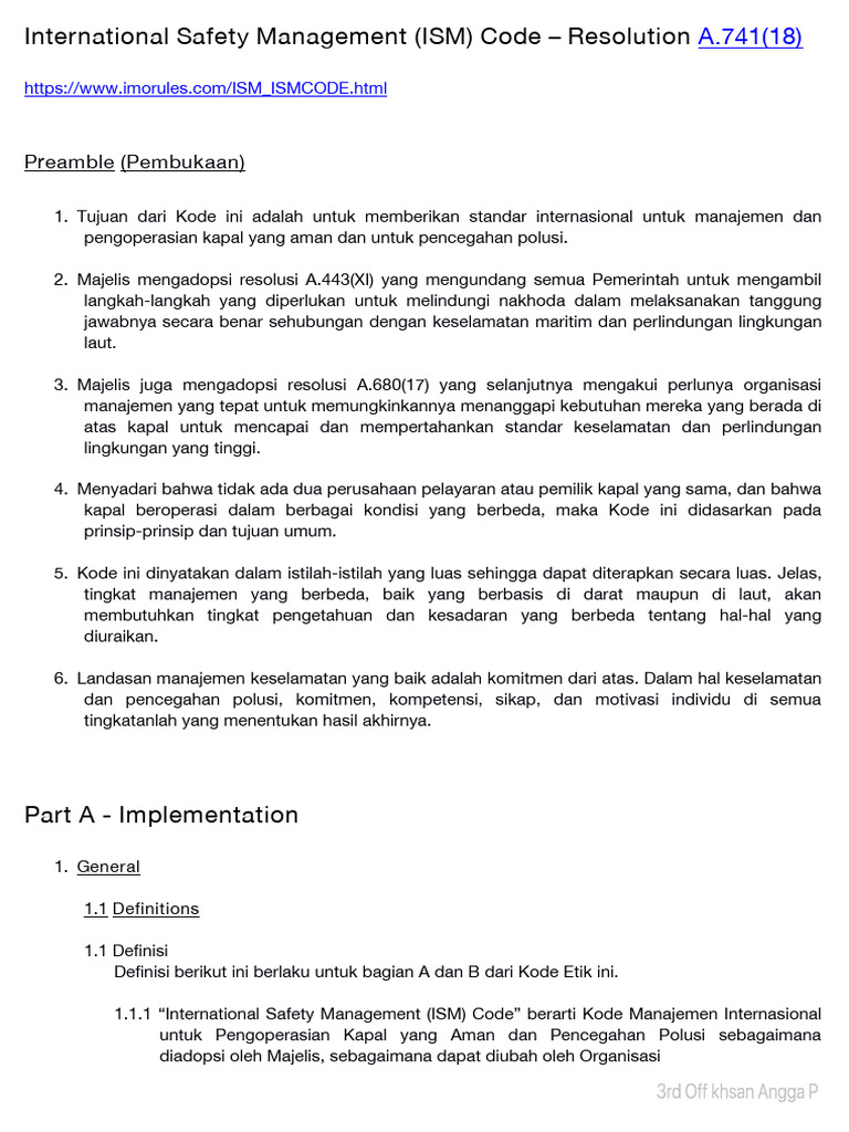 Kepatuhan terhadap Kode ISM Internasional | PDF | Hukum | Teknologi & Rekayasa