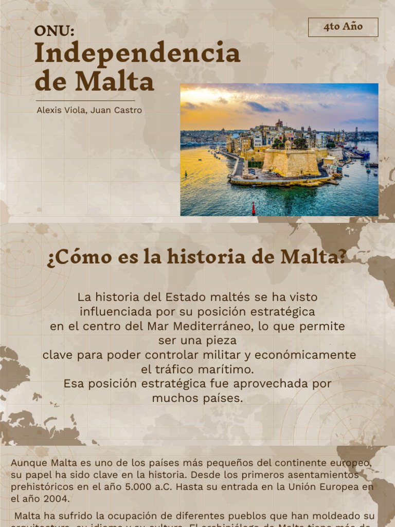 Presentacion Geografia ONU Alexis Viola, Juan Castro | PDF | Malta | imperio Otomano