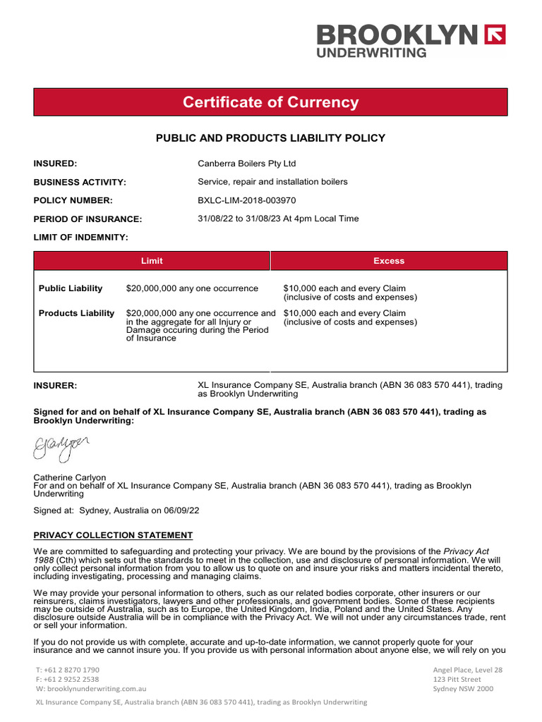 CoC - Professional Liability | PDF | Insurance | Information Privacy