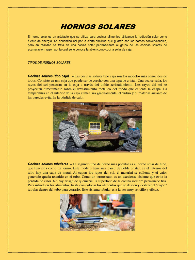 Guía Completa de Hornos Solares | PDF | Química Física | Fenomeno fisico