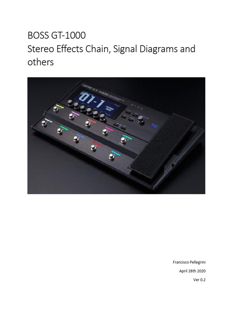 BOSS GT-1000 - Effects Chain v0 2 1 | PDF | Computer Engineering | Sound Technology