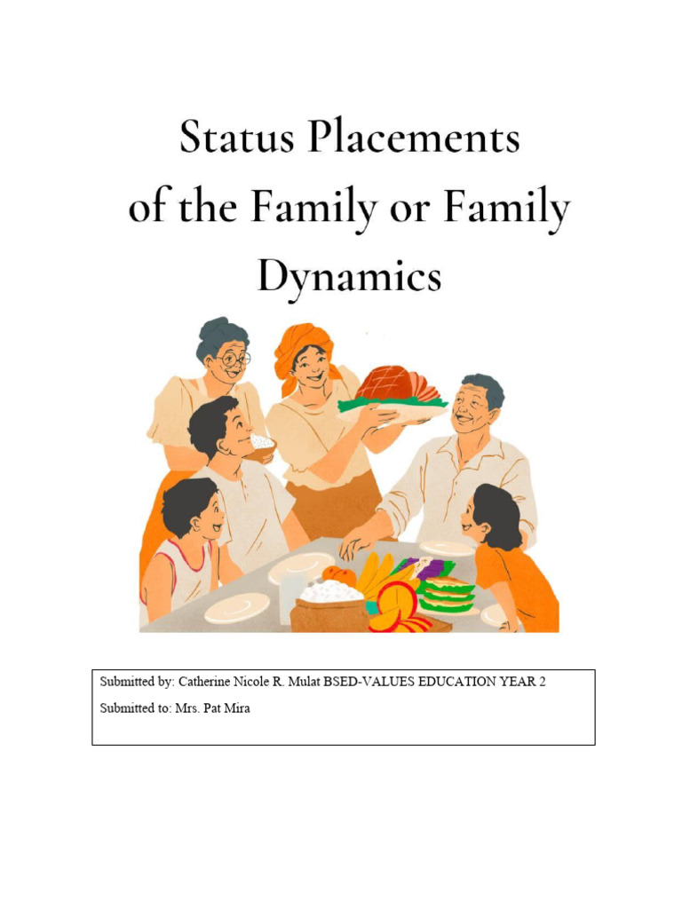 Family Dynamics Individual Project | PDF | Family | Attachment Theory