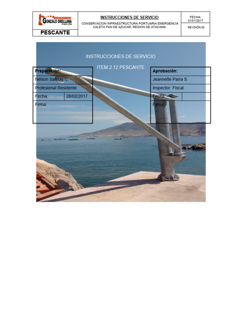 Instrucciones de Uso del Pescante | PDF | Tecnología