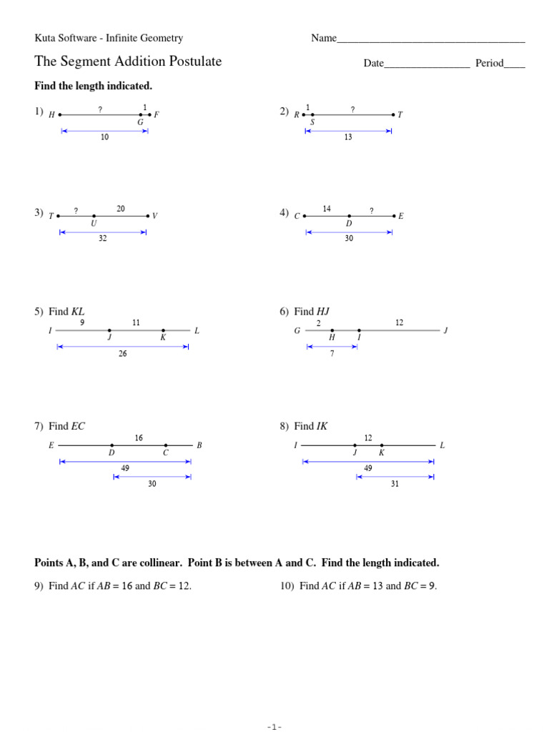 2-Segment Addition Postulate - Ks-Ig | PDF | Logic | Mathematical Objects