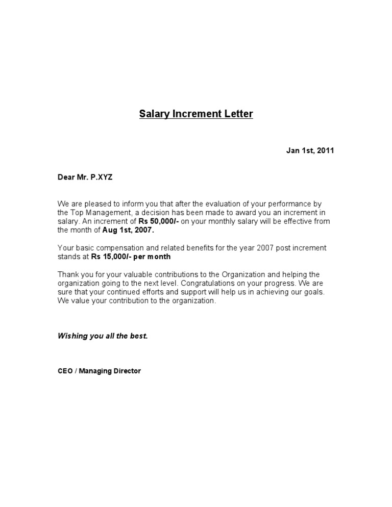 Increment Letter Format Xyz 193 1 | PDF