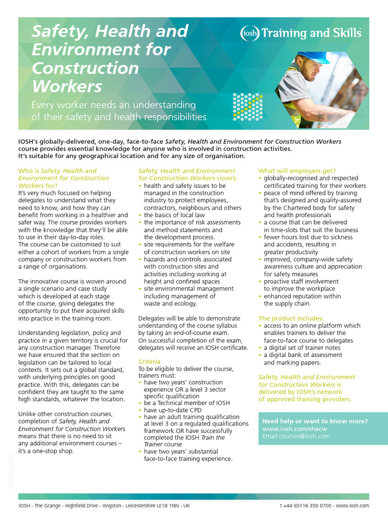 Safety Training for Women in Construction | PDF | Occupational Safety ...
