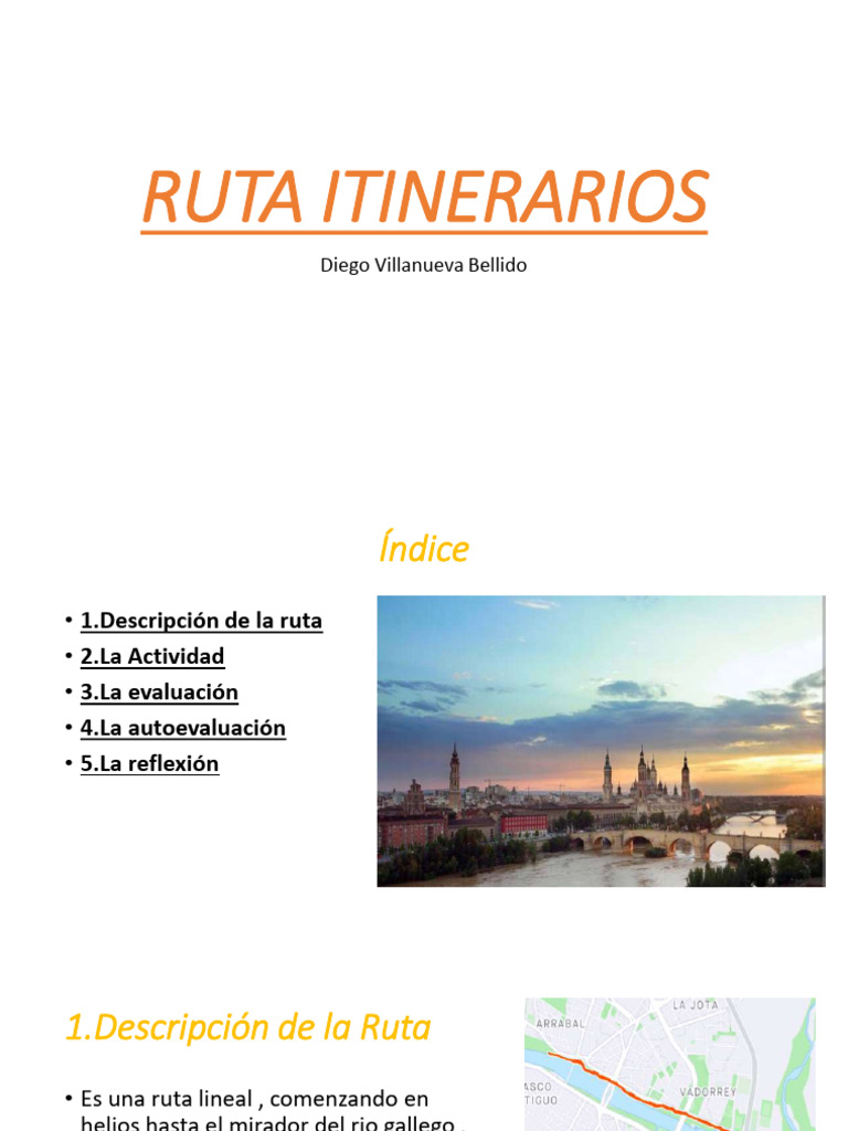 Ruta y Evaluación de Itinerario | PDF