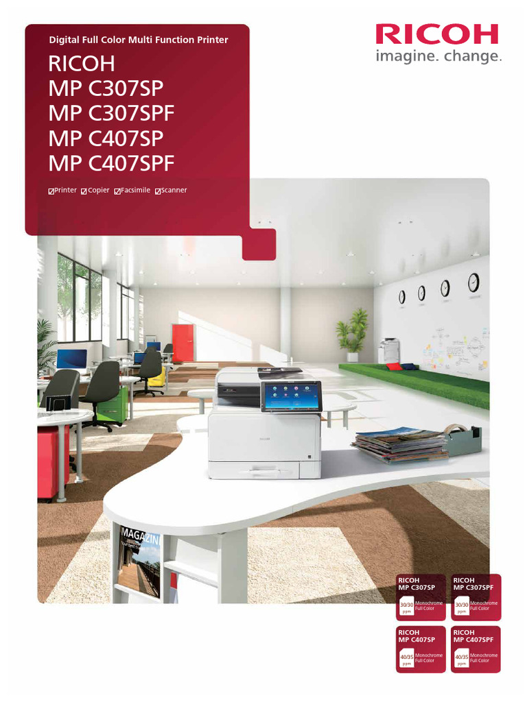 Ricoh MP C307SP C307SPF C407SP C407SPF | PDF | Image Scanner | Printer ...