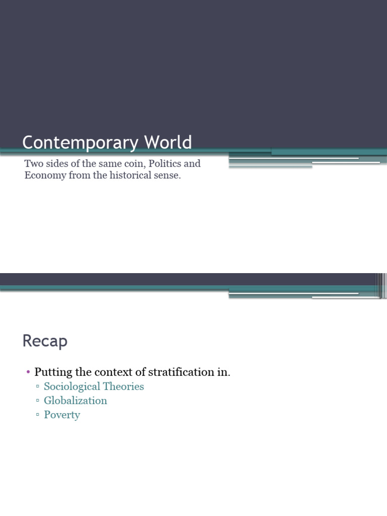 Contemporary World Two Sides of The Same Coin | PDF | Institution ...
