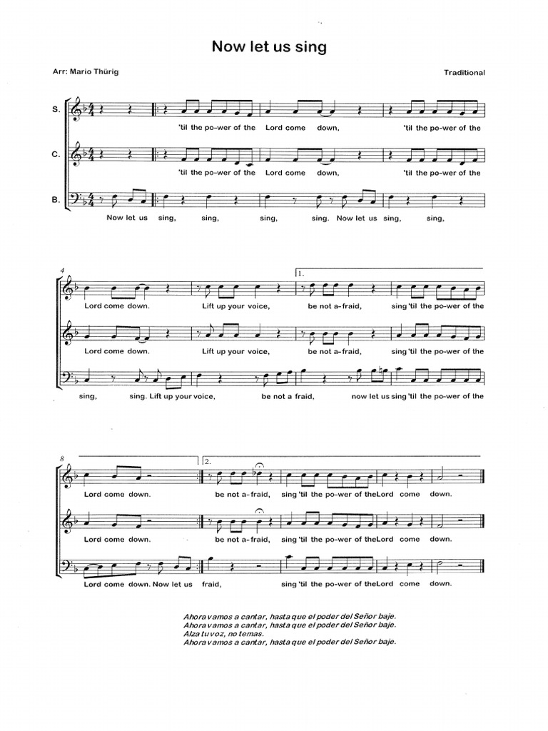 Now Let Us Sing | PDF