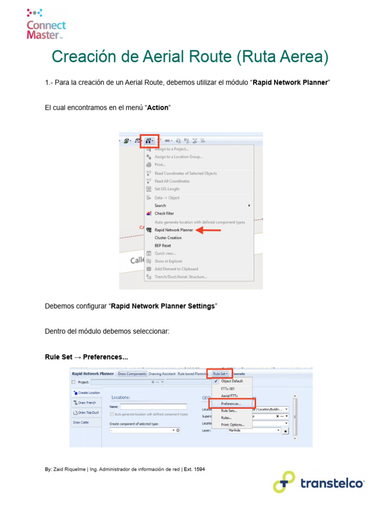 Creación de Aerial Route (Ruta Aerea) | PDF