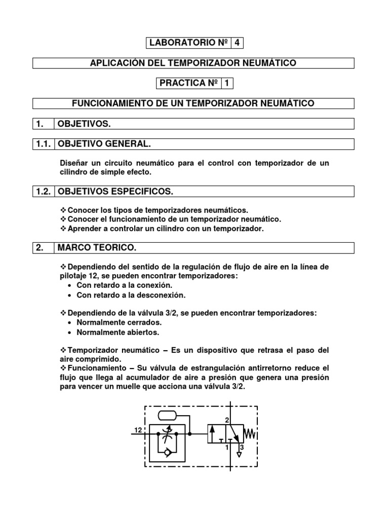 Lab 4 - Pract 1 | PDF | Neumática | Tecnologías de gas