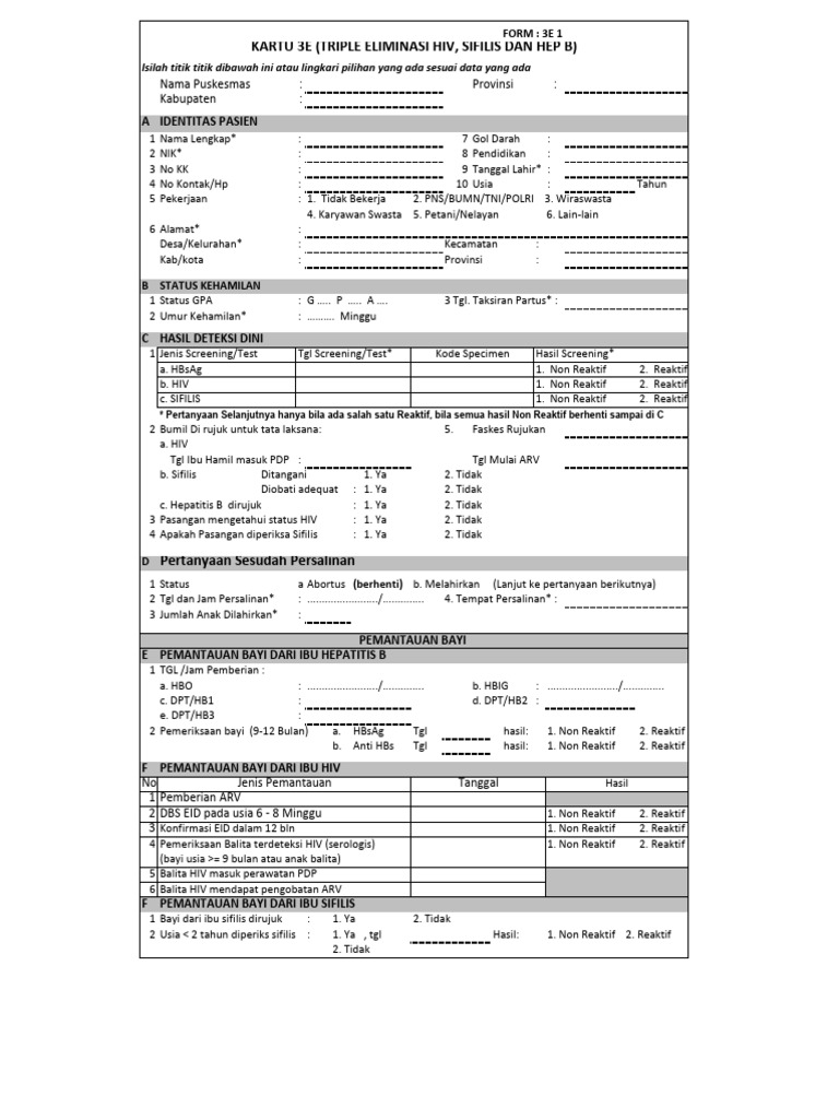 3E1 Kartu Bumil | PDF