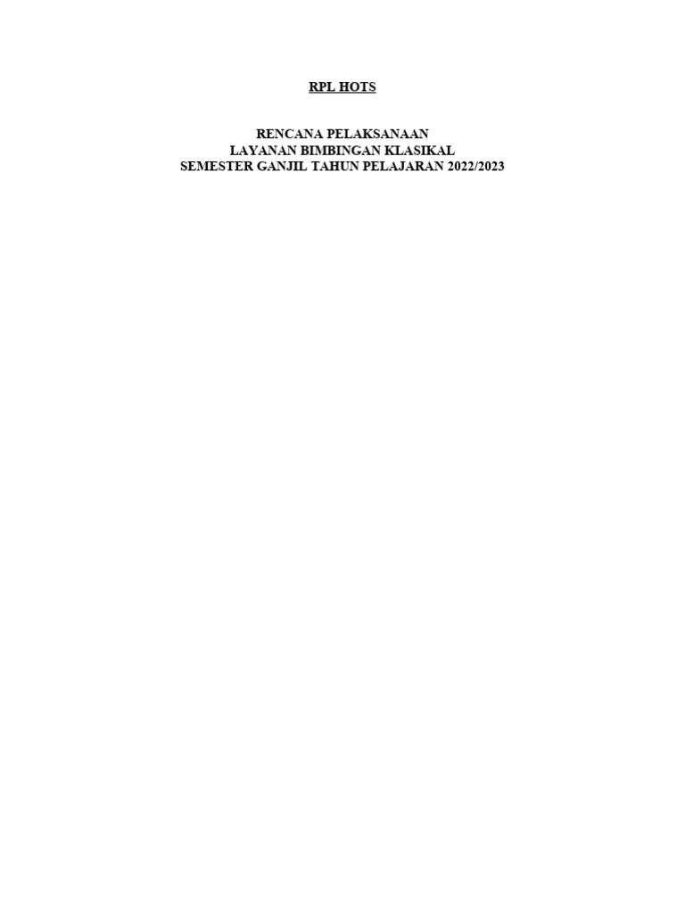 RPL Hots, Inspiratif Dan Diferensial | PDF | Karier & Perkembangan