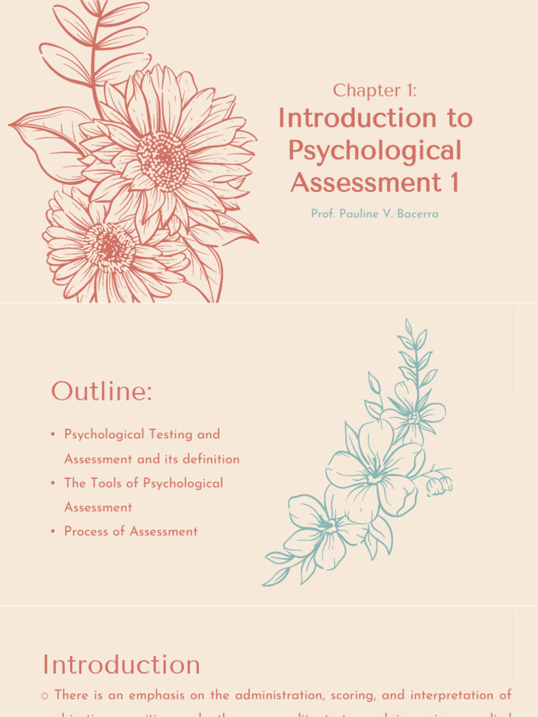 Introduction to Psychological Assessment | PDF | Psychology ...