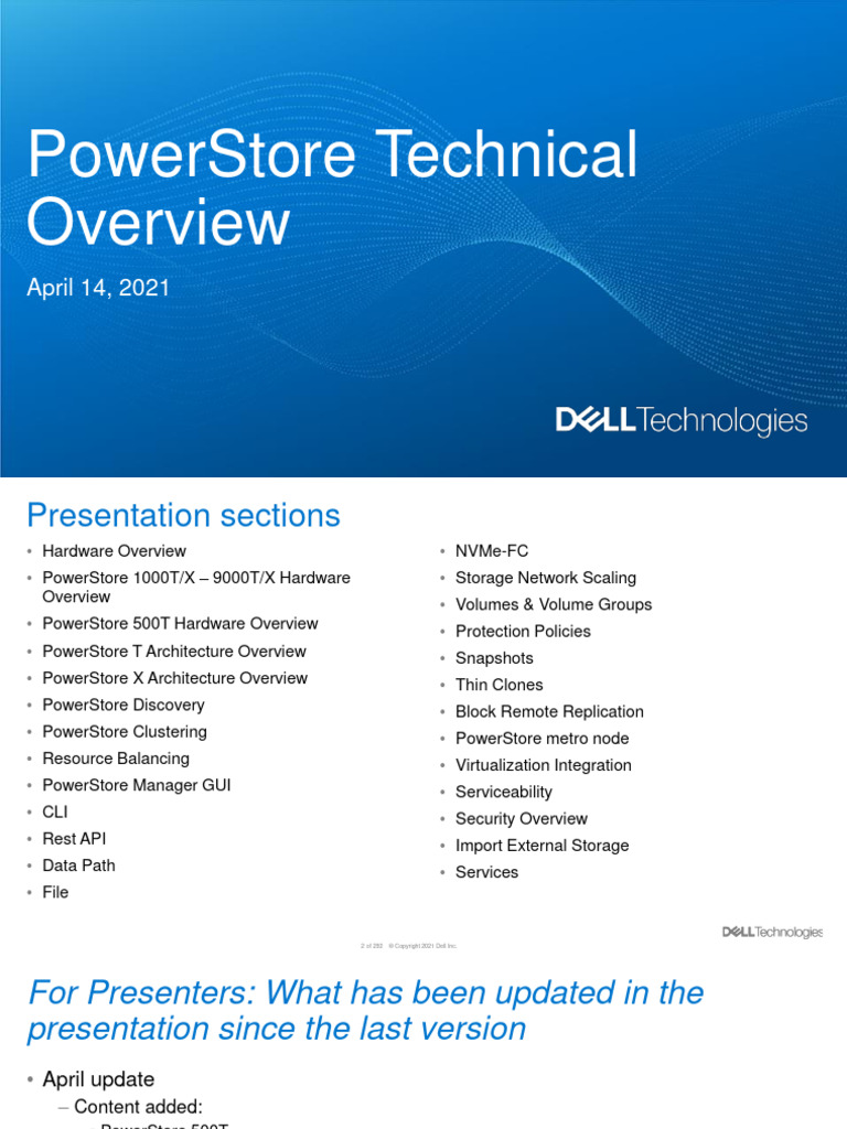 Dell-EMC Powerstore Technical Overview | PDF | Network Switch | Virtual Machine