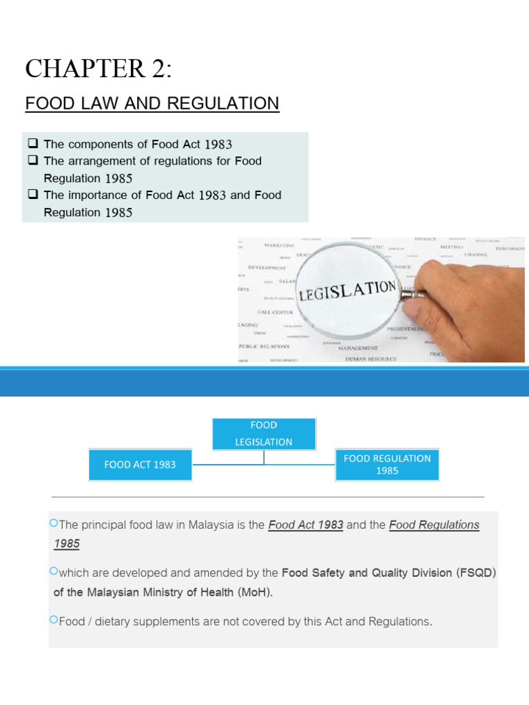 Chapter 2 Food Law and Regulation | PDF | Nutrition Facts Label | Fruit ...