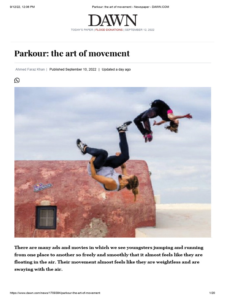 Parkour The Art of Movement | PDF | Physical Exercise